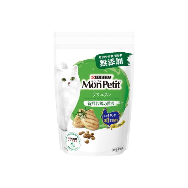 主食に最適なナチュラル設計。新鮮な生の若鶏が第１主原料で抜群の食いつき。無着色、無香料、保存料不使用。