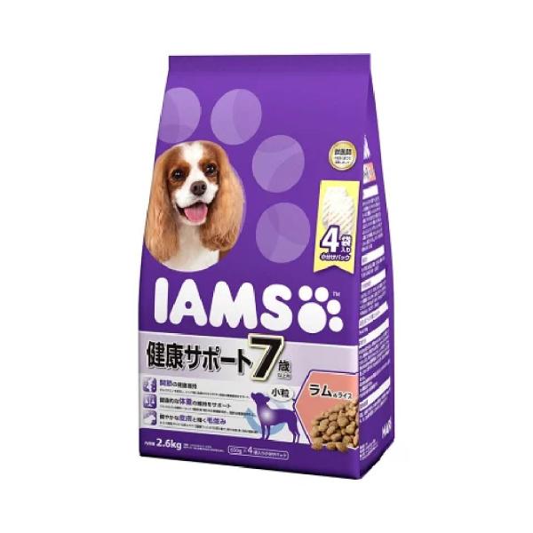 7歳以上の全てのシニア犬の健康な生活のために最適な製品設計。ワンちゃんが大好きなラム・ライスを使用。