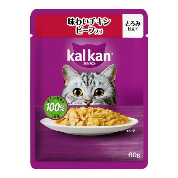 味わい深いとろみソース仕上げ。1歳以上の猫に必要な栄養素がバランスよく含まれた総合栄養食