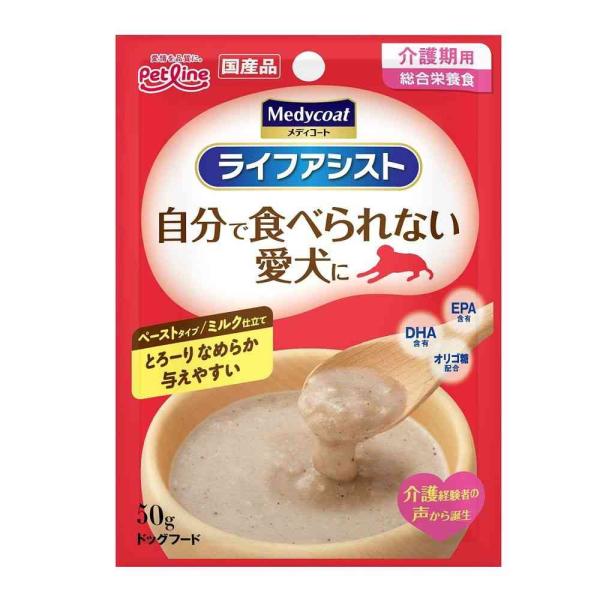 介護経験者の声から生まれたウェットフード。老齢期や手術後などの愛犬の健康維持と、使いやすさに配慮。スープ、ジェル、ペーストと介護状態に応じた食べやすさと風味を考えた3タイプをご用意。