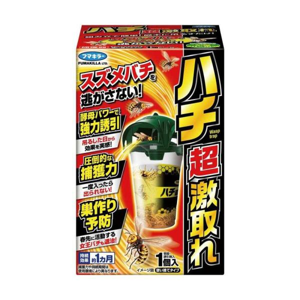 ●強力誘引！人工樹液＋酵母パワーの誘引捕獲液が強力にハチを誘引します。●圧倒的な捕獲力！容器内に落下したハチに誘引捕獲液が密着し、一度入ったら逃げられません。●春先に活動する女王バチも捕獲！ハチの巣作り予防に繋がります。