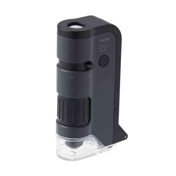 透過型と落射型の機能が一つになった携帯型顕微鏡の上位モデル