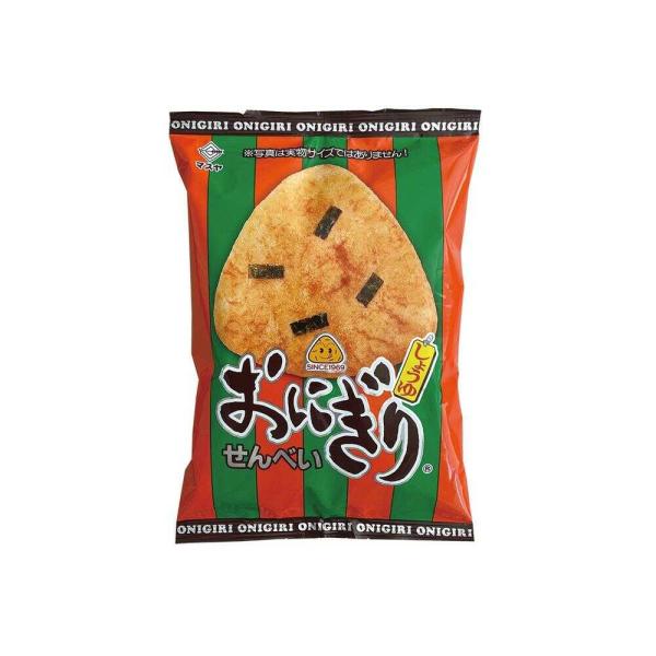 おにぎりの形をかたどった、ソフトな食感のおせんべいです。ふっくらサクサクのお米の生地に、「だし」のうまみにこだわった熟成しょうゆタレで味付けし、香り高い焼き海苔をふりかけました。食べだしたらとまらない、ついつい手がでるおいしさです。