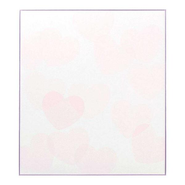 結婚式にもぴったりのキュートなハート柄色紙。大きさは、スタンダードな色紙サイズ。