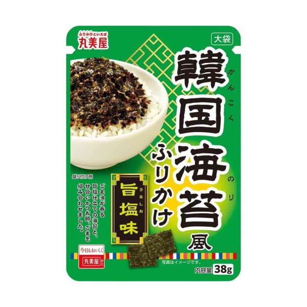 ごま油の風味が特徴の韓国海苔風に味付けした海苔をベースに、鰹削り節やごま等を組合せたふりかけ。