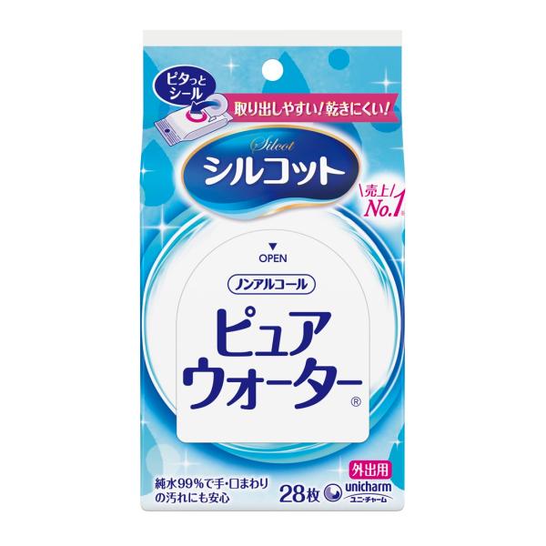 お出かけ先に持ち運びやすい少入枚数のシルコットウェットティッシュ外出用（ピュアウォーター）です。ポイント(1)「ピタッとシール」採用でシールを剥がし、開封した時に、手で押さえなくても戻ってこない。シルコットはシールがしっかり止まるので取り出...