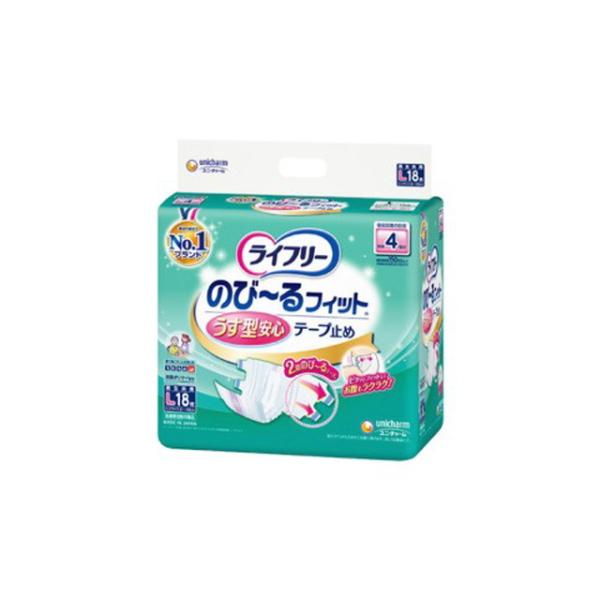 のび〜るフィットうす型テープ止めは、最もからだにフィットして軽快なうす型テープ止めです。動きに合わせて伸縮する２倍のび〜るテープと、うす型のすっきり股下フィット構造が、身体にすきまなくピタッとフィットするから、背中を起こしても股ぐりがゴワゴ...