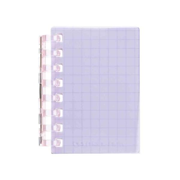 大人気のオープンリングノートにコンパクトなミニサイズが新登場！とじ具が開いてリーフの交換ができるミニサイズの可愛いノート。表紙は淡くおだやかな全10色。小さくて可愛い手のひらサイズのノートで、ちょっとしたメモ書きに便利です。透明のポーチに入...