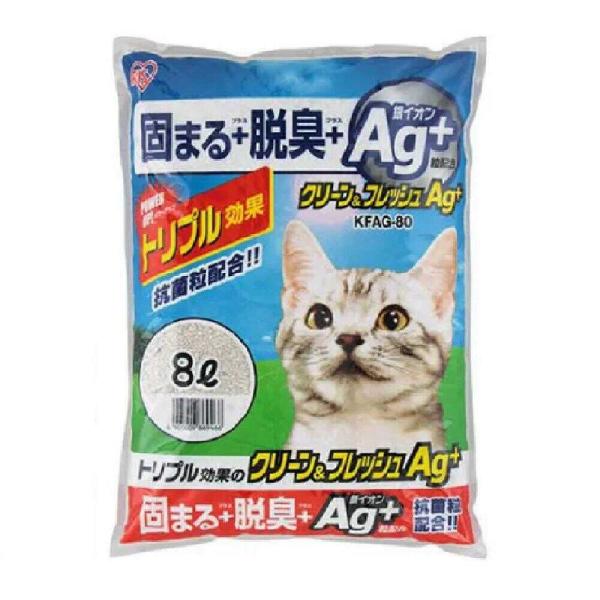 ●固まる＋脱臭の効果に銀イオン粒を配合したベントナイト製の猫砂です。●銀イオン粒を配合しています。●素早くしっかりと固まります。