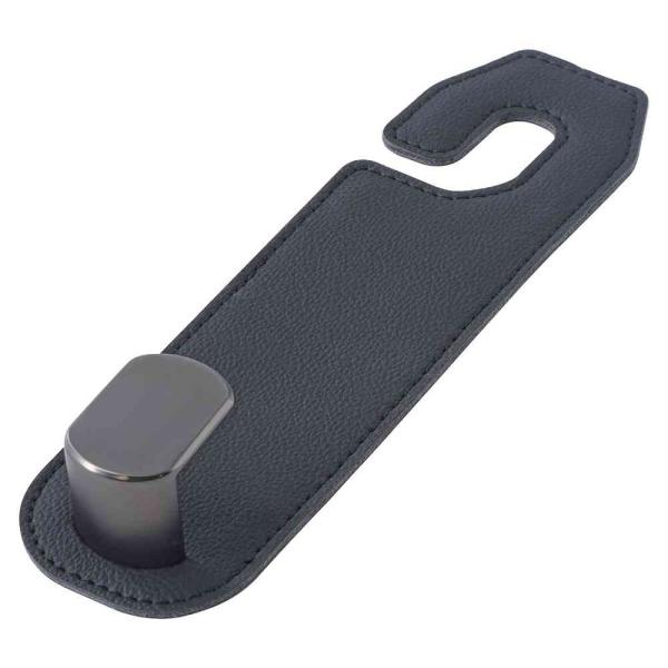 ●ヘッドレストシャフトに掛けてご使用するシートフックです。●高級感のあるレザー調素材と金属製フックを使用。●薄型軟質素材で幅広い形状のシートにフィット。●フック部の耐荷重は約3kgまでです。