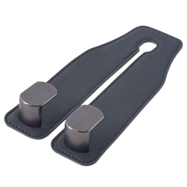 ●ヘッドレストシャフトに掛けてご使用するシートフックです。●高級感のあるレザー調素材と金属製フックを使用。●薄型軟質素材で幅広い形状のシートにフィット。●フック部1個当たりの耐荷重は約3kgまでです。