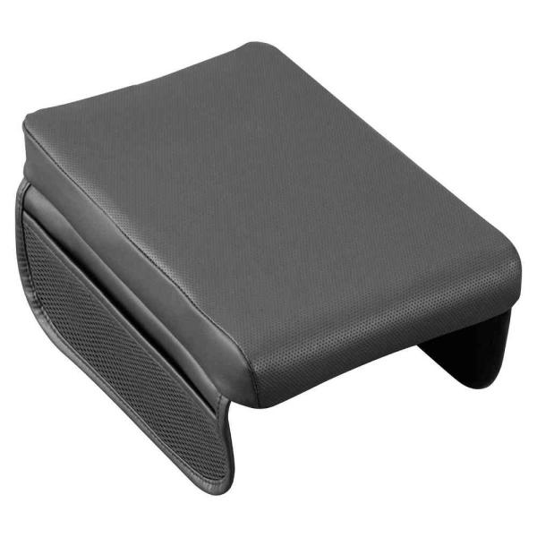 ●純正アームレストBOXに取り付けるクッション付きポケットです。●クッション部は上質なパンチングレザー生地採用。●クッション部両側のメッシュポケットにはスマホ・駐車券などの小物類を収納できます。●伸縮性のある固定用バンドで幅広い車種のアーム...