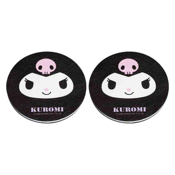 ●クロミのドリンクホルダー用コースターです。●3層構造で水滴をしっかり吸収します。●やわらか素材でドリンクのカタカタ音も防ぎます。●本体2枚入れです。