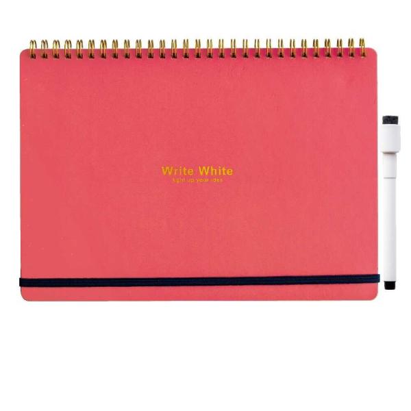 持ち運びが簡単なホワイトボードノート。テレワークでのオンライン会議や自宅学習に最適です。0.8mmの極細ペンが付いているので細かい文字の書き込みも簡単にできます。各ページの間に筆記が可能な透明シートが付いていて、書いた文字の保護カバーやスキ...