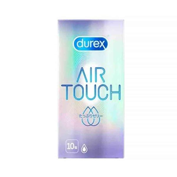 デュレックスエアタッチ。まるで触れているいるような「ナマ肌」感覚。5つの秘密を持った天然ラテックス製コンドーム。（1）潤滑ゼリー付きで滑らかな装着感（2）パートナーの肌に触れているかのような柔らかさ（3）しっくりくるフィット感（4）簡単装着...