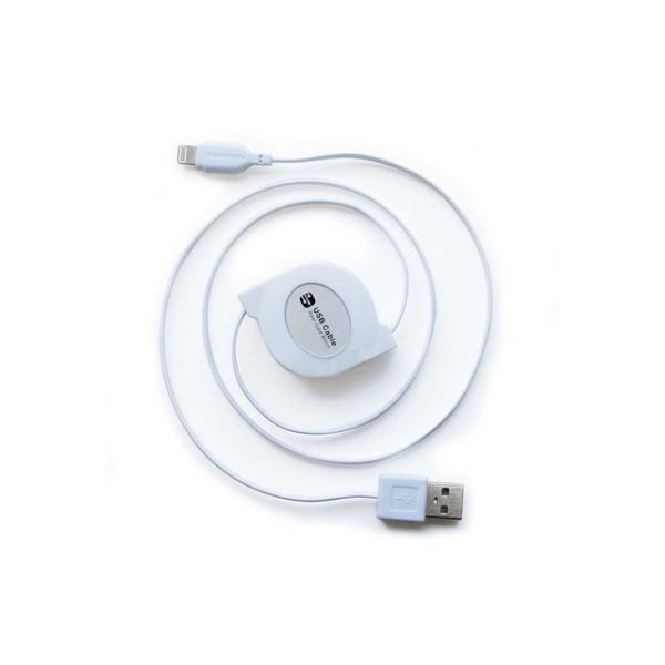 Ａｐｐｌｅ認証品。リール式コードでスッキリ収納。カーエレクトロニクス　携帯電話　充電器　カーアクセサリー　携帯電話　スマートフォンアクセサリ　コード　アダプター類