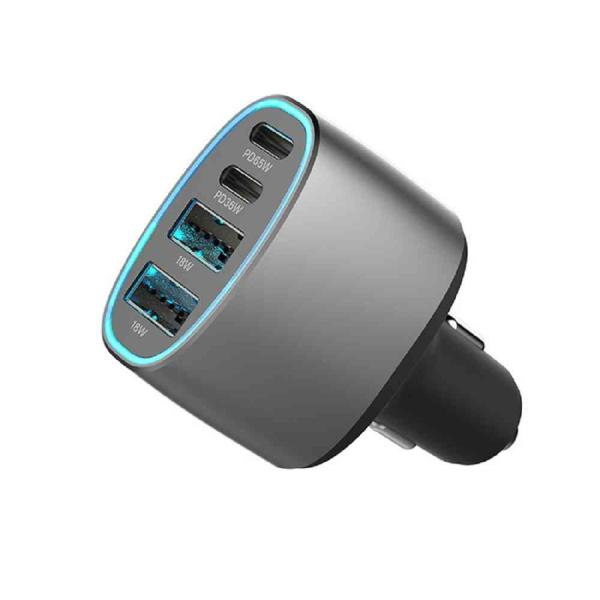 ●車のDCソケットを4ポートのUSB電源に変換●4台同時充電対応／独立4回路。ノートPC／スマホ／タブレット等、4台同時に充電。●USB-Aポート。コネクタの表裏をどっちも挿せるリバーシブルポート。●自動識別IC搭載、端末に合わせて最適に充...
