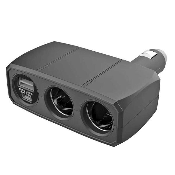 ●2つのDCソケット、Type-CとリバーシブルUSB-A合計2ポートを備えたダイレクトタイプの増設ソケット。●12／24V両方の電源に対応、トラック等にも使用可能。●USB2ポート合計最大出力42W。●USB PD（Power Deliv...