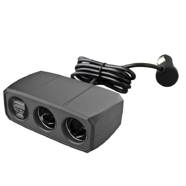 ●2つのDCソケット、Type-CとリバーシブルUSB-A合計2ポートを備えたセパレートタイプの増設ソケット。●12／24V両方の電源に対応、トラック等にも使用可能。●USB2ポート合計最大出力42W。●USB PD（Power Deliv...