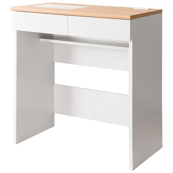 ホワイト×ナチュラルの見た目が明るく可愛らしい印象のキッチン収納シリーズ『Semplice（センプリチェ）』のキッチンカウンター。天板上にはタイルが敷かれており、熱いお鍋やトースターを置くことができてとても便利。高さ88cmで調理など作業テ...