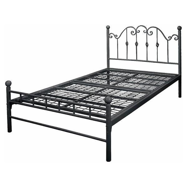 曲線のアイアンデザインや、独特のねじり装飾が特徴のアイアンベッド「Brigitte（ブリジット）」。存在感のある華やかなデザインは、シーツやカバーのコーディネイトによって、色々な雰囲気に変身。お子様から大人の方までお使いいただけます。あなた...