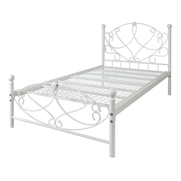 女の子なら一度は夢見る可愛いデザインのアイアンベッド。『Celestia（セレスティア）』のベッドならお子様から大人の方までお姫様気分が味わえます♪高級感のある落ち着いたゴールドカラーと、清潔な純白のホワイトの２カラー、ベッドサイズはシング...