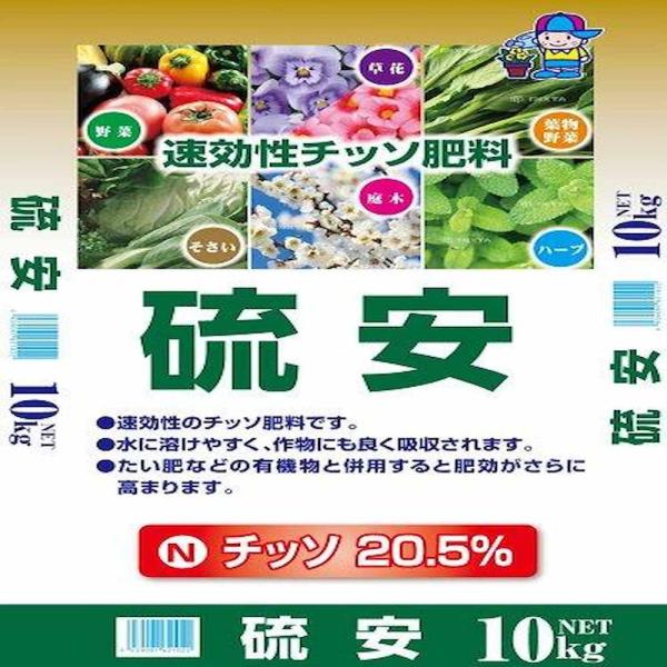 即効性のチッソ肥料です。 即効性の窒素肥料で、茎・葉の成長に役立ちます。水に溶けやすく、作物にもよく吸収されます。 (使い方)小松菜・ホーレン草・パセリ・チンゲン菜など葉物野菜には大切な肥料です。1坪当たり約30g使用。※梱包時 破損防止の...