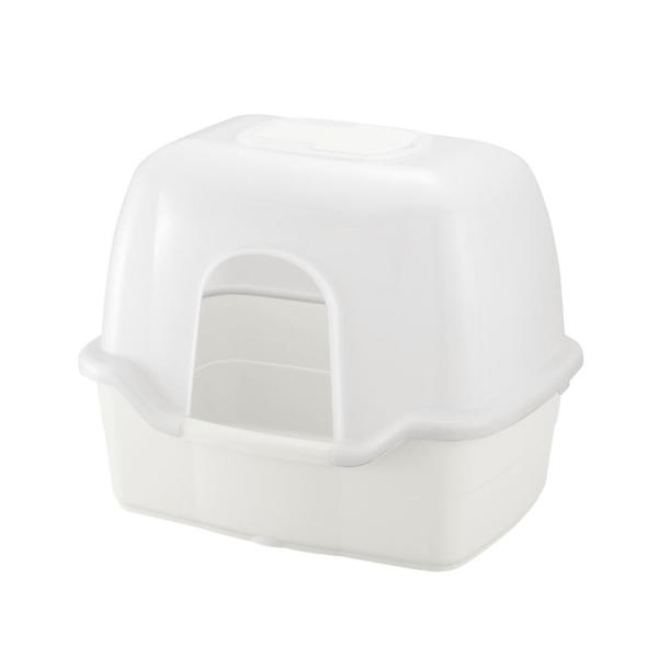 ・猫が猫砂をかく方向に壁があるので、猫砂の飛散りを抑えます。・プラスチック製なので、水洗いできてお手入れ簡単です。・猫砂を深く敷けるので、汚れた部分だけの処理で済み、お掃除の手間が省けます。・スコップはフード部にすっきり収まります。・付属品...