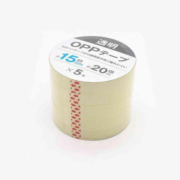 セロハンテープより透明度が高く破れにくい透明度が高く、破れにくいOPPテープです。紙の補修や工作、袋の封かん用として使用していただけます。※テープカッターの種類によっては適合しない場合があります。