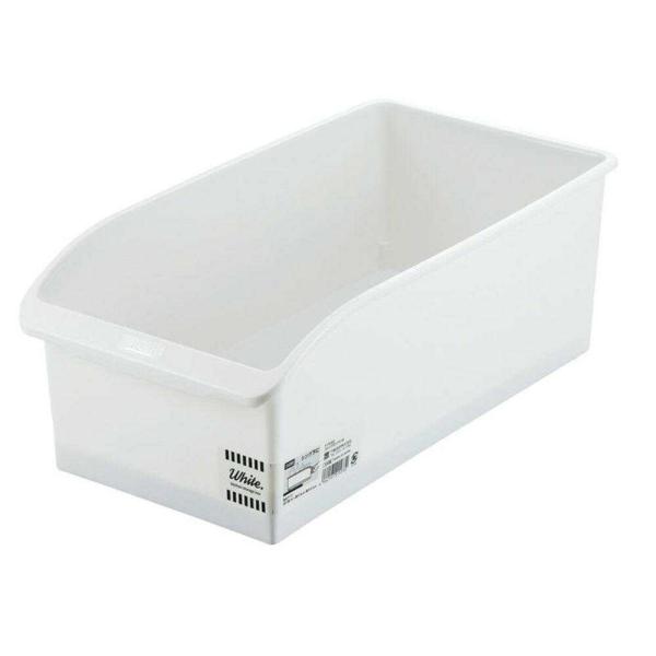 ・シンク下の収納に便利な収納ストッカーです。・コロ付きなので取り出すのも元に戻すのも簡単です。・調味料などボトル類の収納にピッタリです。・シンプルなホワイトカラーです。・お手入れのしやすいプラスチック製です。