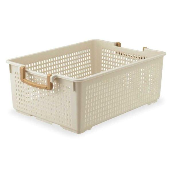 積み重ねOKの便利なバスケット。