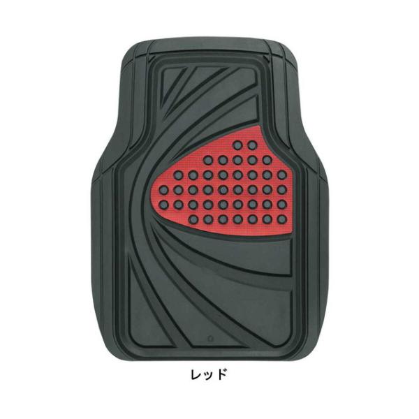 メタル調ヒールパッド　スポーティーマット　■砂、泥、ホコリが床にこぼれにくい３Ｄタイプ　■お手入れ簡単　丸洗いＯＫ！　■カットして幅広い車種に対応（軽自動車、コンパクトカー、普通車など）　■別売のマットフック（マットのズレ防止）に対応してい...