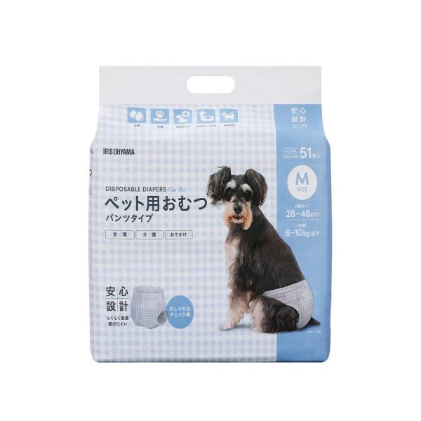 安心設計、らくらく装着で脱げにくいパンツタイプのペット用おむつです。生理・介護・おでかけなどに使用できます。ペットの体型にフィットするおむつです。2つのテープで留めるだけで簡単に装着できます。ウエストのギャザーでズレにくく、脱げにくいおむつ...