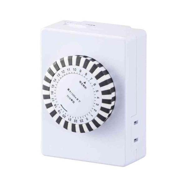 ● セットした時刻で電源をON／OFFできます● 1コマ30分単位のギア式● 1度のセットで毎日使えます● 周波数を50Hzまたは60Hzに切り替えできます● 省エネや防犯対策に便利です● AC100V専用● 室内用
