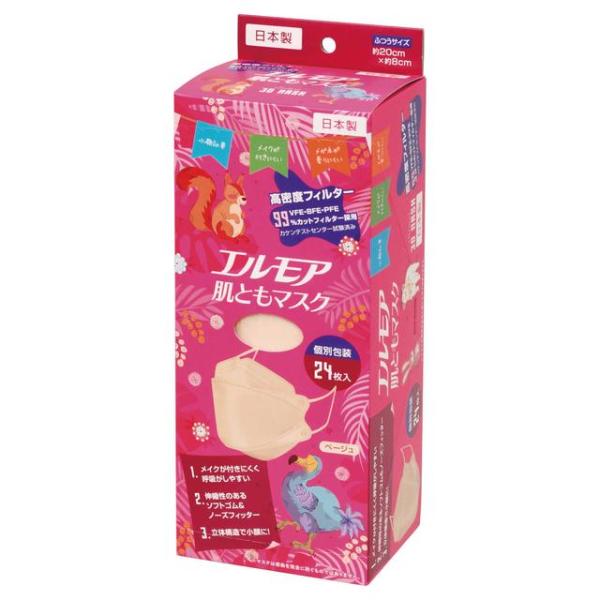 ●安心の日本製。国産の３Ｄマスク。●便利で衛生的な個別包装。●高密度フィルター（VFE・BFE・PFE99%カットフィルター）が花粉・ウイルス飛まつ・細菌飛まつ・PM2.5等、しっかりガード！●柔らかく伸縮性の高い耳ひもと高密着するノーズフ...