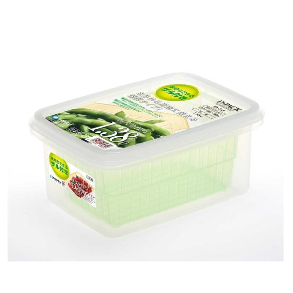 ザル付で洗った食材をそのまま保存できます。フタをはずせば電子レンジ使用可能。耐熱温度：本体、ザル／−20℃〜120℃　フタ／−30℃〜70℃メーカー品番：D−7dDパック,保存,ザル