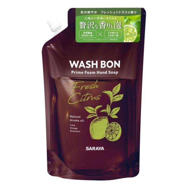 詰替用。●天然精油と泡質の組み合わせにより、心地よい香りが長く続く独自処方。着色料、合成香料、合成界面活性剤、防腐剤不使用の自然由来原料98％※。洗顔にも使えるほどやさしい処方です。●柑橘のフレッシュでさわやかな香り溢れるハンドソープ。リフ...