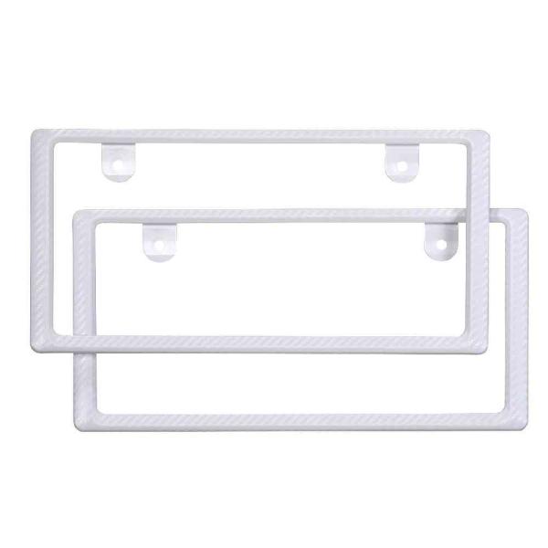 ●ホワイトカーボンでスタイリッシュに演出するドレスアップ用ナンバーフレームです。●軽自動車の図柄入りナンパープレートの黄色枠が目立たなくなります。●ナンバープレートを曲がり、歪みから保護します。●軽自動車専用の前後セットです。