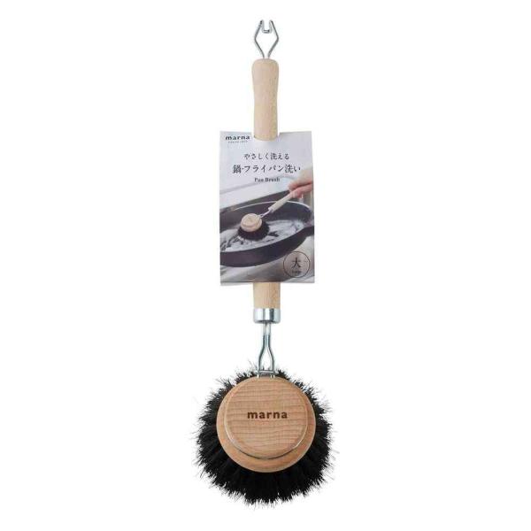フッ素樹脂加工のフライパンも洗えるブラシ耐熱・耐薬品性に優れた、馬毛だけを使用した泡立ちのいい柄付きキッチンブラシです。傷が気になるふっ素樹脂加工のフライパンやホーロー鍋等もやさしく洗えます。ガラス食器、ステンレス流し台など傷つきやすいもの...