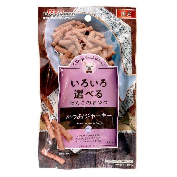 ●かつおの香りとコクが楽しめるジャーキーです。やわらかくて、小型犬や高齢犬にもぴったりの質感。魚に含まれる、DHAやEPAを摂取できます。●用途やお好みに応じた商品セレクト。バラエティー豊かで値ごろ感いっぱいのドギースナックバリューシリーズ...