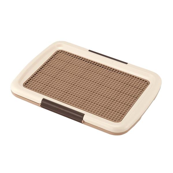 ペットシーツへのいたずら、破りを防止するメッシュ付きトイレトレーです。・レギュラーサイズ(33×45cm)へのペットシーツがぴったり入る犬用トイレです。・上部フレームは左右どちらからでも開閉できますので、ペットシーツの取替えがとても簡単です...