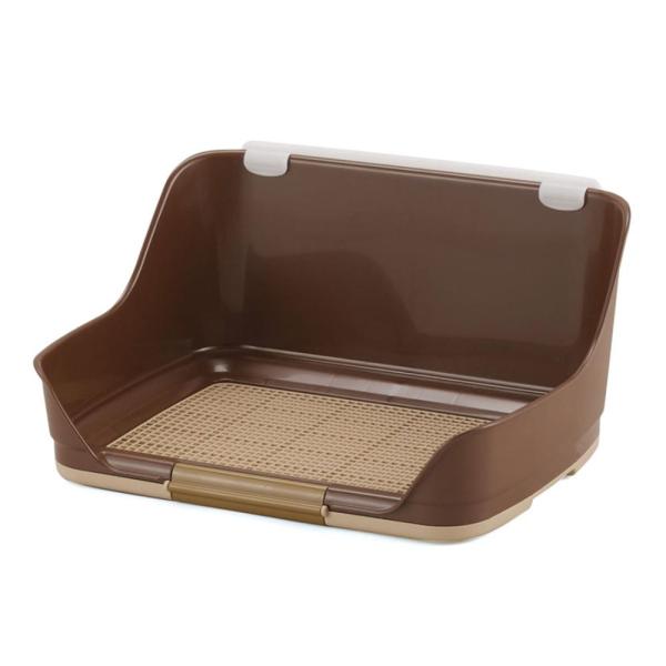 ・高いカベがあるから、元気な男の子のオシッコの飛び散りも安心！シーツ止めクリップ付きで壁側にもシーツがセットできます。・メッシュが付いているからペットシーツへのイタズラも安心！片側のロック解除でペットシーツの交換が簡単！メッシュは取り外し可...