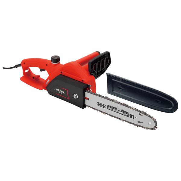 太い枝や木材、木の幹、丸太を簡単で楽に切断できる電気式チェンソーです。木質材料(木、木の幹、枝、角材、板材など)の切断。電源コード長さは余裕の5m、切味抜群オレゴン社製ソーチェーン、ガイドバー採用し有効切断長は300mmです。チェンソーへの...