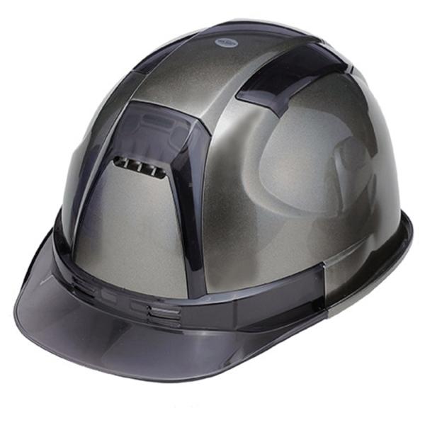 次世代の超高性能ヘルメットです。飛来・落下物用、高所作業用。通気性アップ、消臭機能付き、視野の拡大、フィット感アップを実現しました。●カラー：メタリックブラウン。