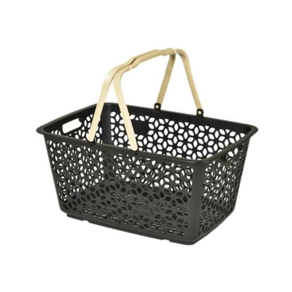 ハンドルを内側に交差させ、積重ねができますショッピングカートの上段、下段のどちらにも入れられます