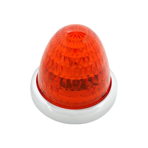 ●樹脂レンズLEDマーカー。●LED発光色:アンバー●主材質:［レンズ］アクリル ／［リング］ABS（クロームメッキ）／［レフレクター］PP・鉄●定格電圧範囲:DC20〜32V●全光束:約7lm●定格電流 （DC28V時）:約20mA●付属...