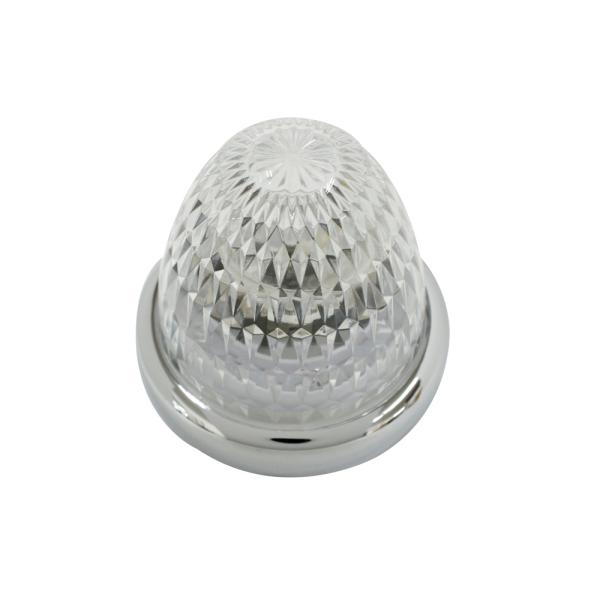 ●樹脂レンズLEDマーカー。●LED発光色:ホワイト●主材質:［レンズ］アクリル ／［リング］ABS（クロームメッキ）／［レフレクター］PP・鉄●定格電圧範囲:DC20〜32V●全光束:約50lm●定格電流 （DC28V時）:約40mA●付...