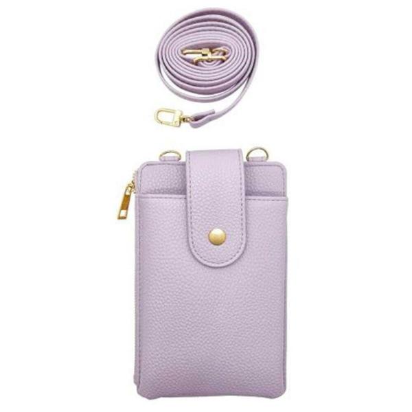 シンプルで持ちやすいデザインのスマホポーチ！カードポケット：2カ所ジッパー付ポケット：1カ所（大事な小物やお金等が入ります）スマートフォンポケット（スマホを収納するポケットです）ショルダーストラップ付（着脱可能で長さ調整が64〜123cmま...