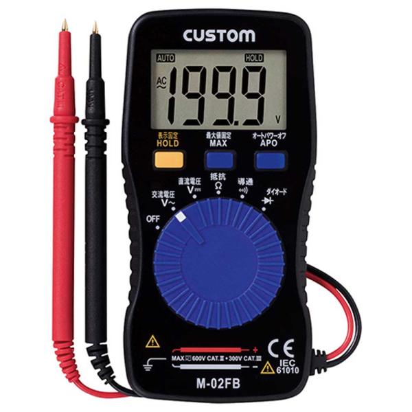 薄型の手帳サイズのデジタルマルチメータです。機器などの電圧、抵抗測定。導通チェックはブザーとLEDでお知らせしますので、騒音の大きい現場でも一目で確認できます。電池の消耗を防ぐオートパワーオフ機能を搭載しています。測定値を固定する表示固定(...