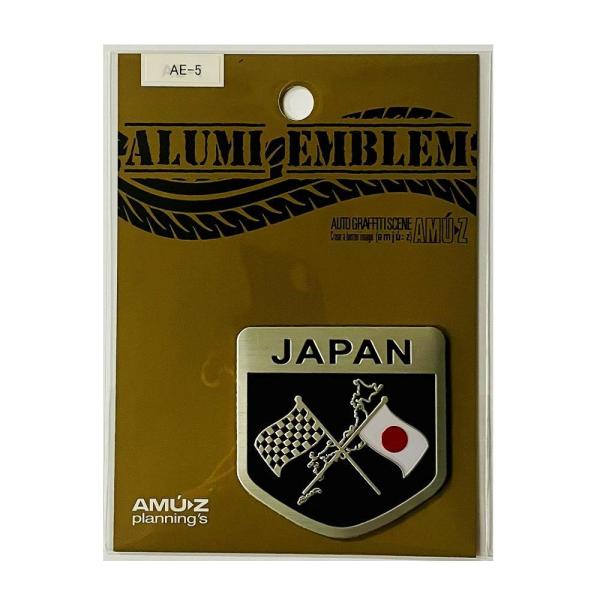 JAPAN フラッグのアルミステッカー